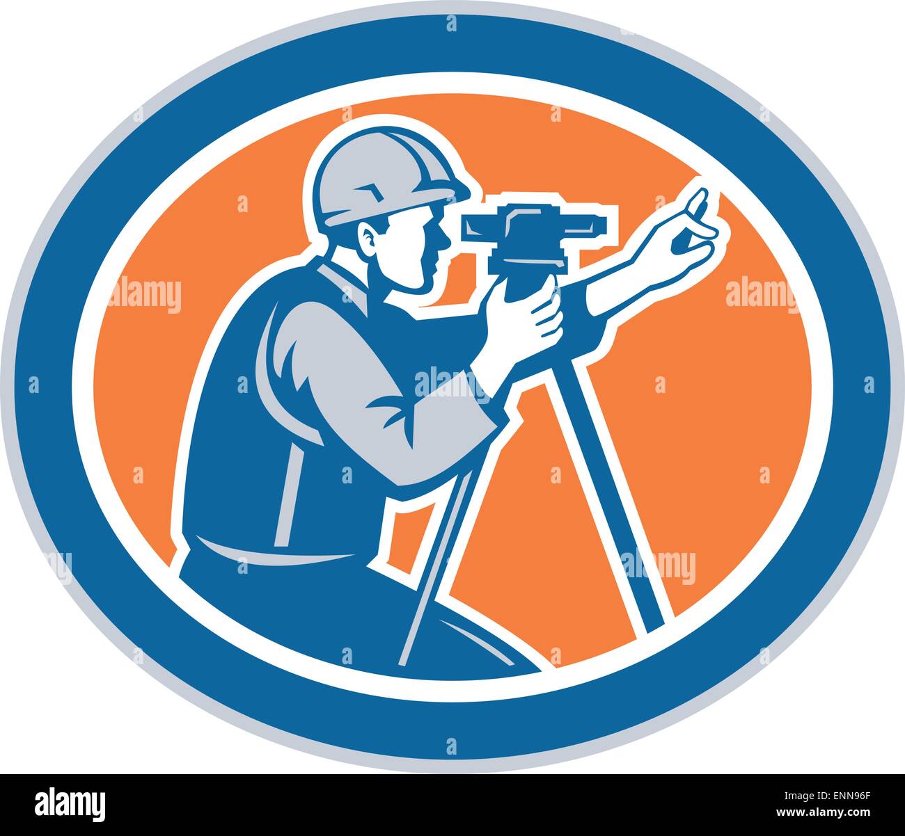 Surveying engineer Stock Vector Images - Alamy