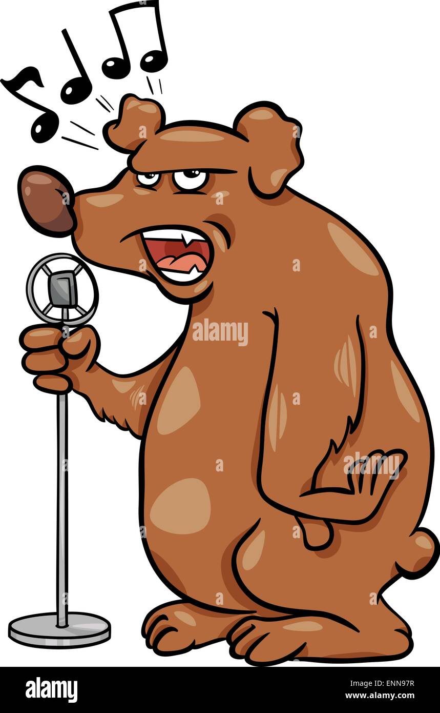 singing bear cartoon illustration Stock Vector Image & Art - Alamy