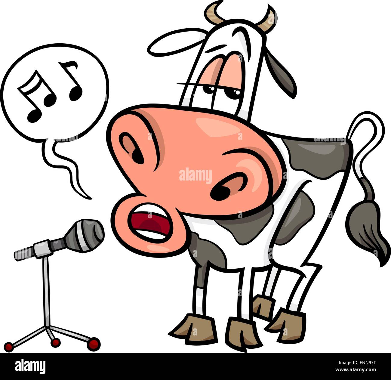 Funny cartoon cow character Stock Vector Images - Alamy