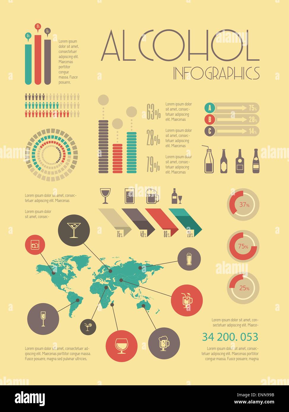 Alcohol set Stock Vector Images - Alamy