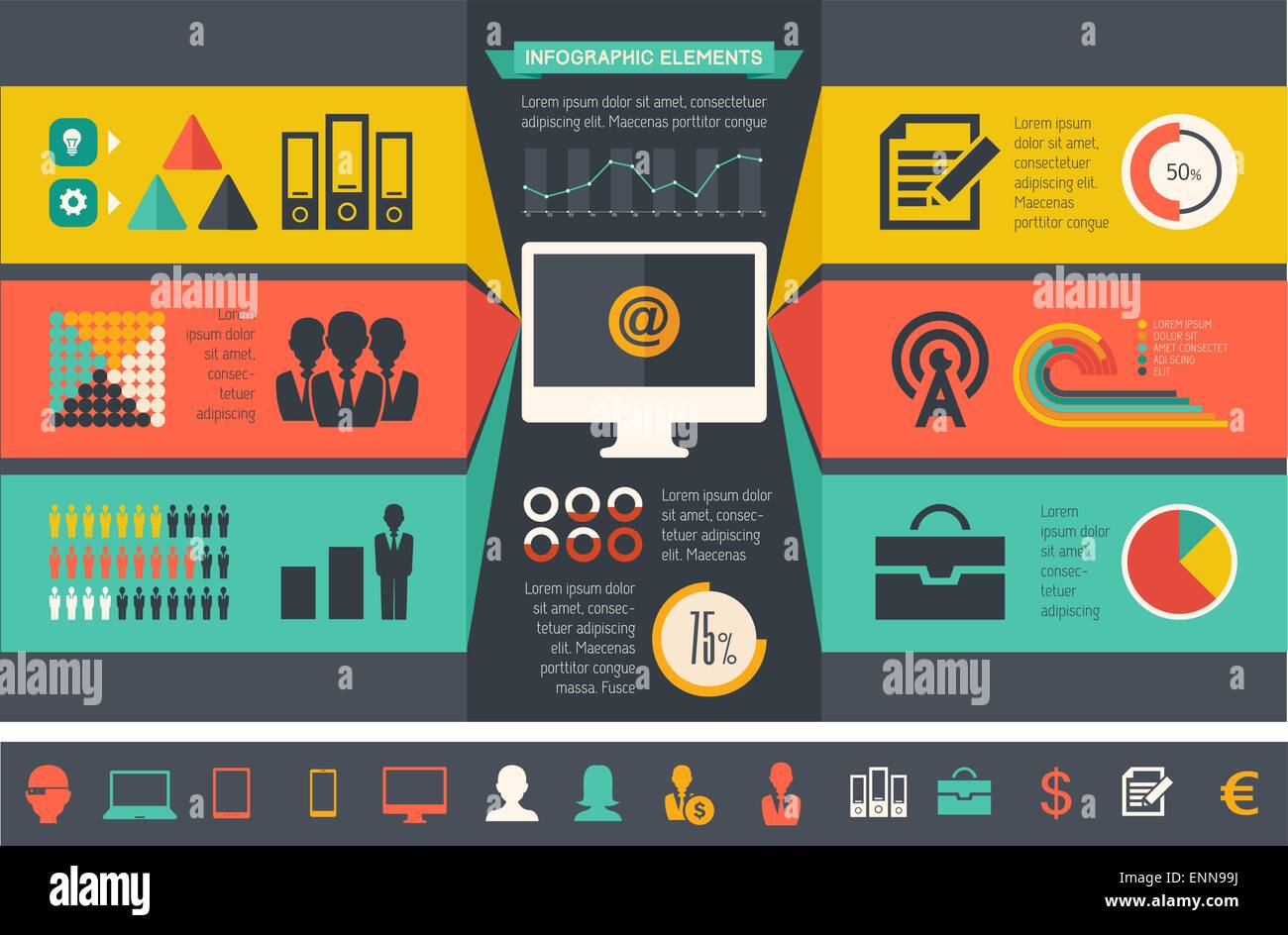 IT Industry Infographic Elements Stock Vector Image & Art - Alamy