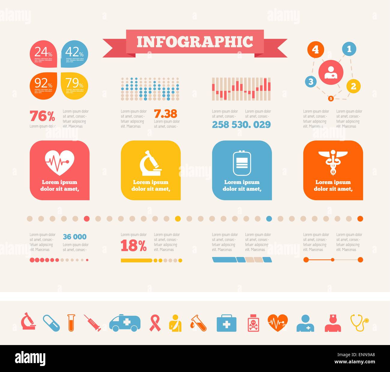 Medical Infographic Template Stock Vector Image & Art - Alamy