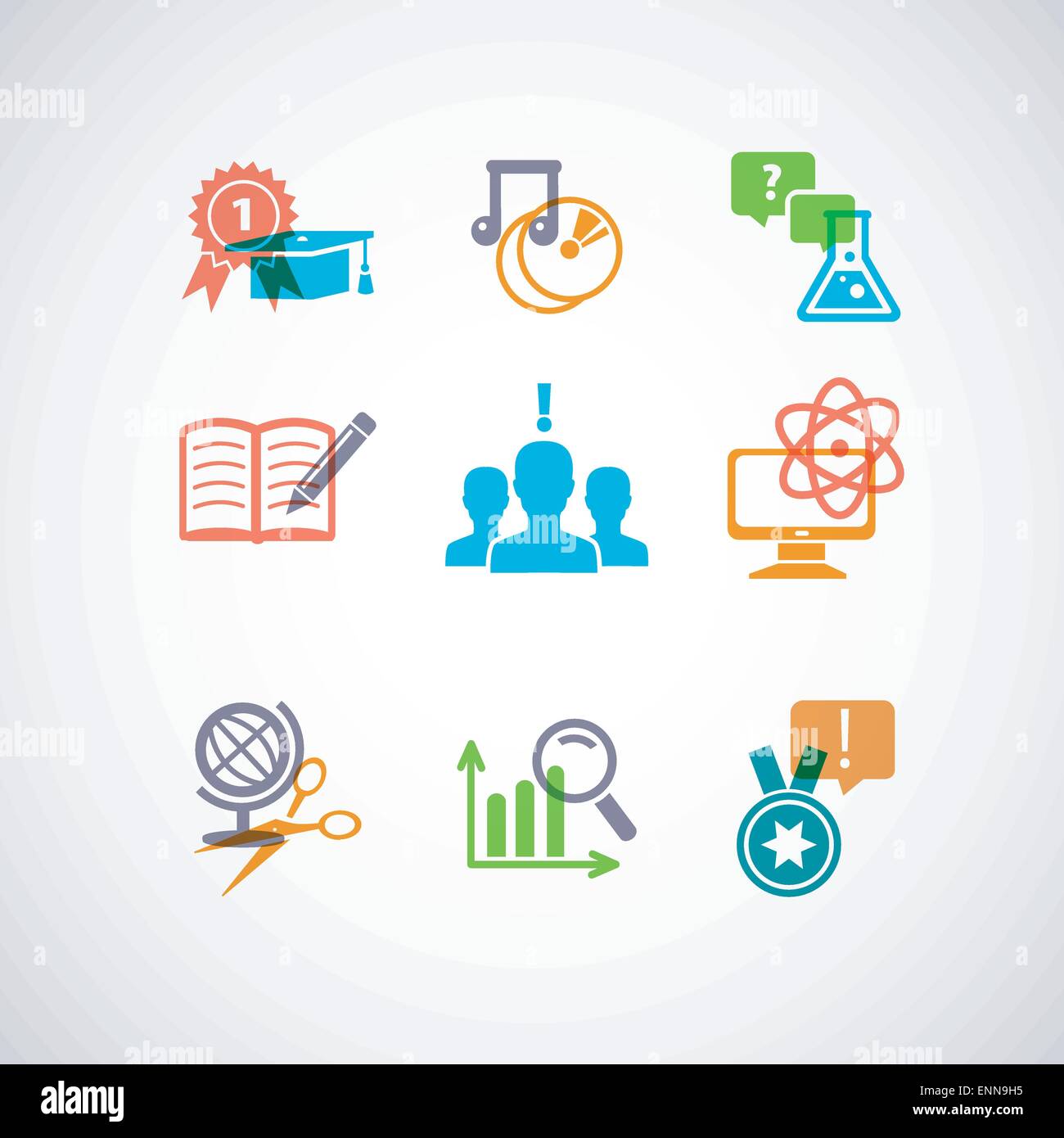 Education icons set Stock Vector Image & Art - Alamy