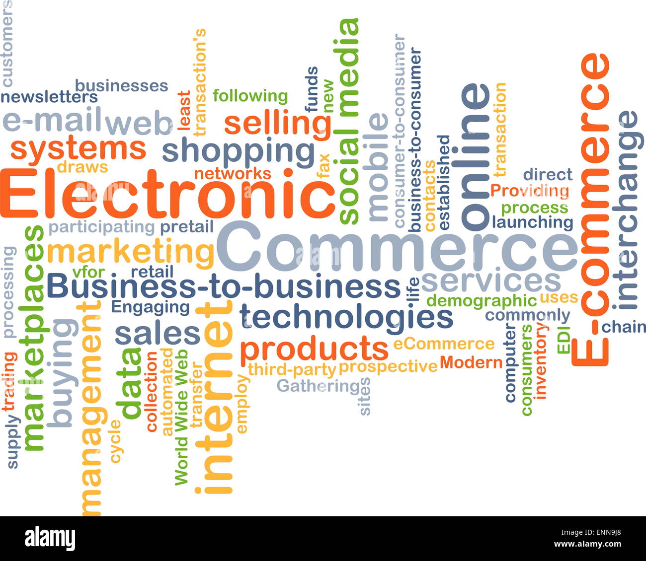Background concept wordcloud illustration of electronic commerce Stock ...