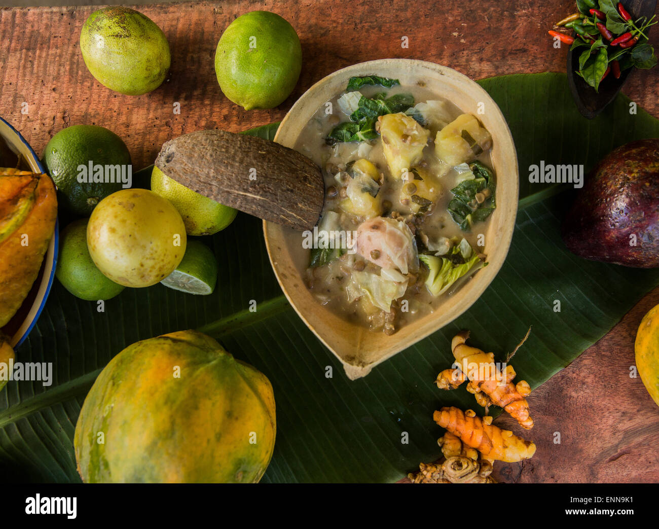 Food sits on a table Stock Photo - Alamy