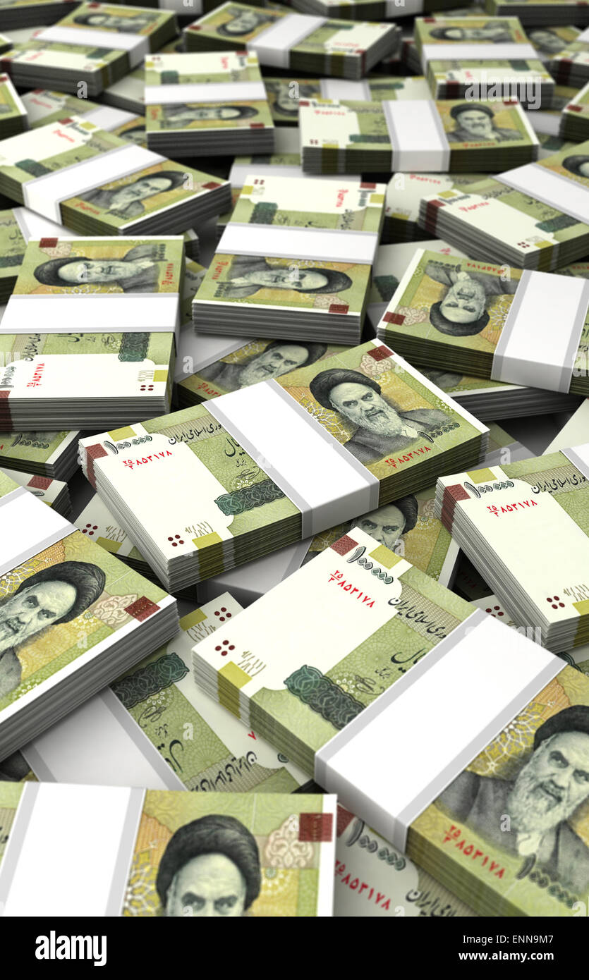Stack of Iranian Rial Stock Photo - Alamy