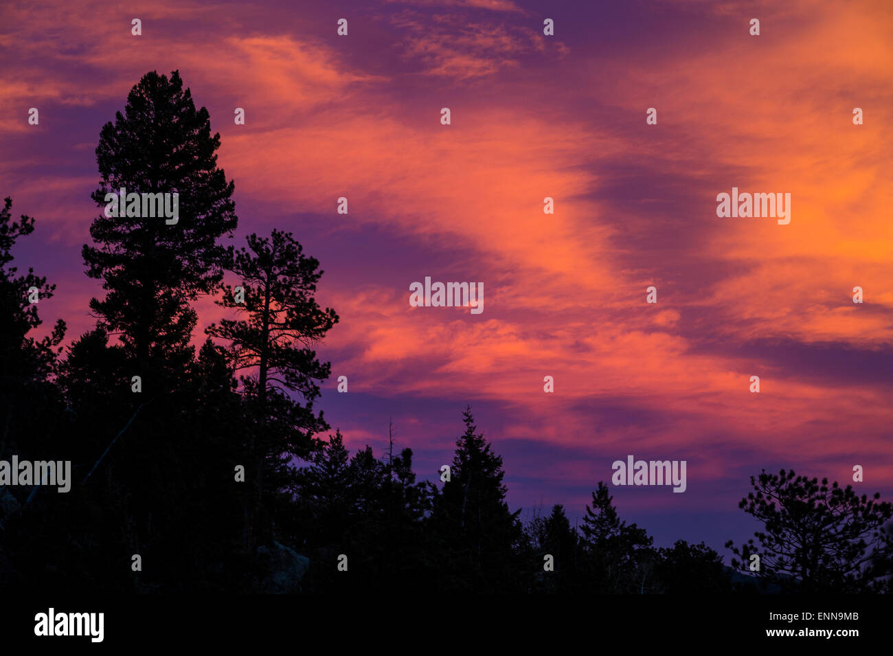 Sunset in Colorado Stock Photo - Alamy