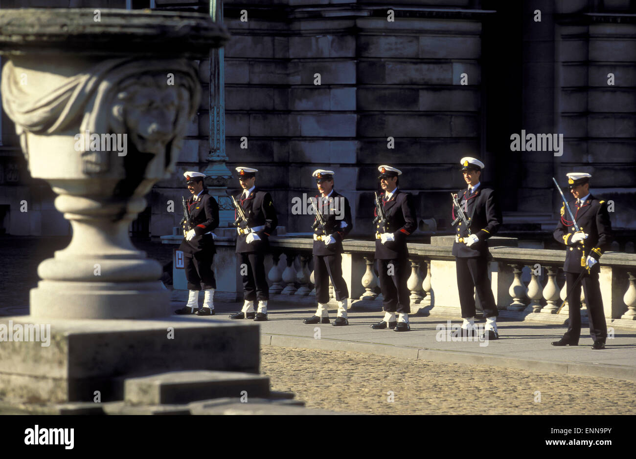 Europe, Belgium, Brussels, guards at the Palais Royal. - Europa ...