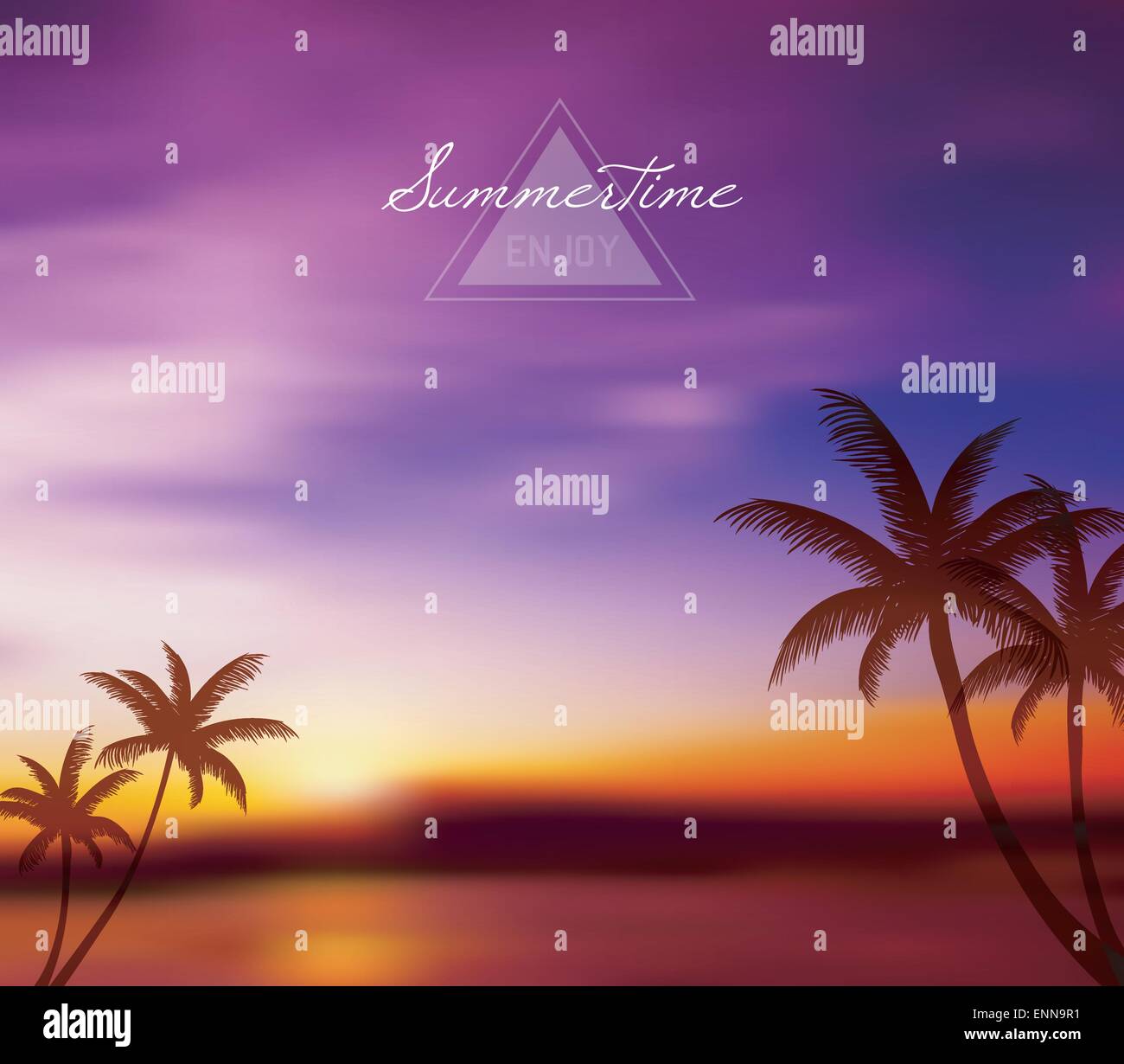Tropical tree sky banner cloud Stock Vector Images - Alamy