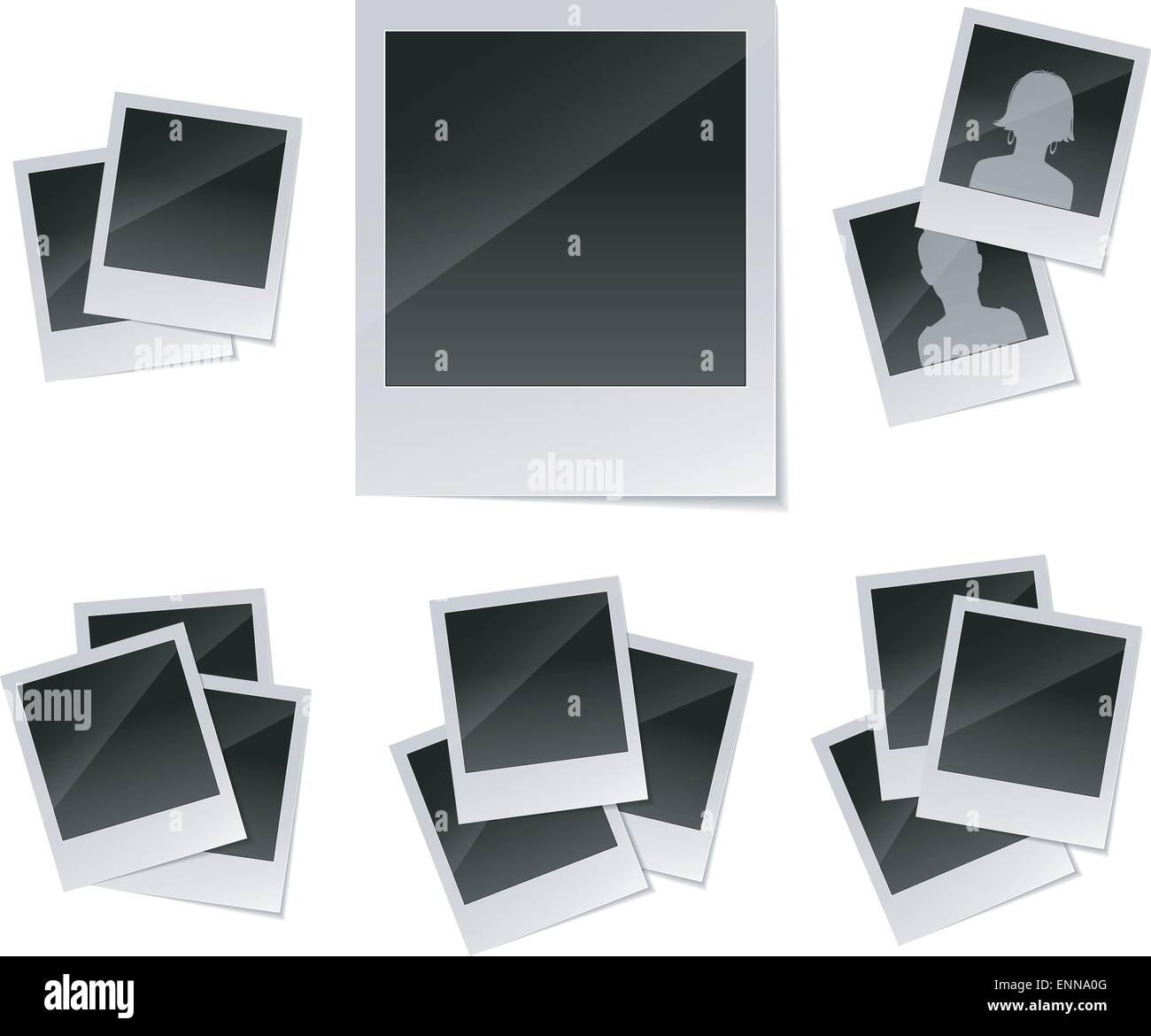 Empty photo frames set Stock Vector Image & Art - Alamy