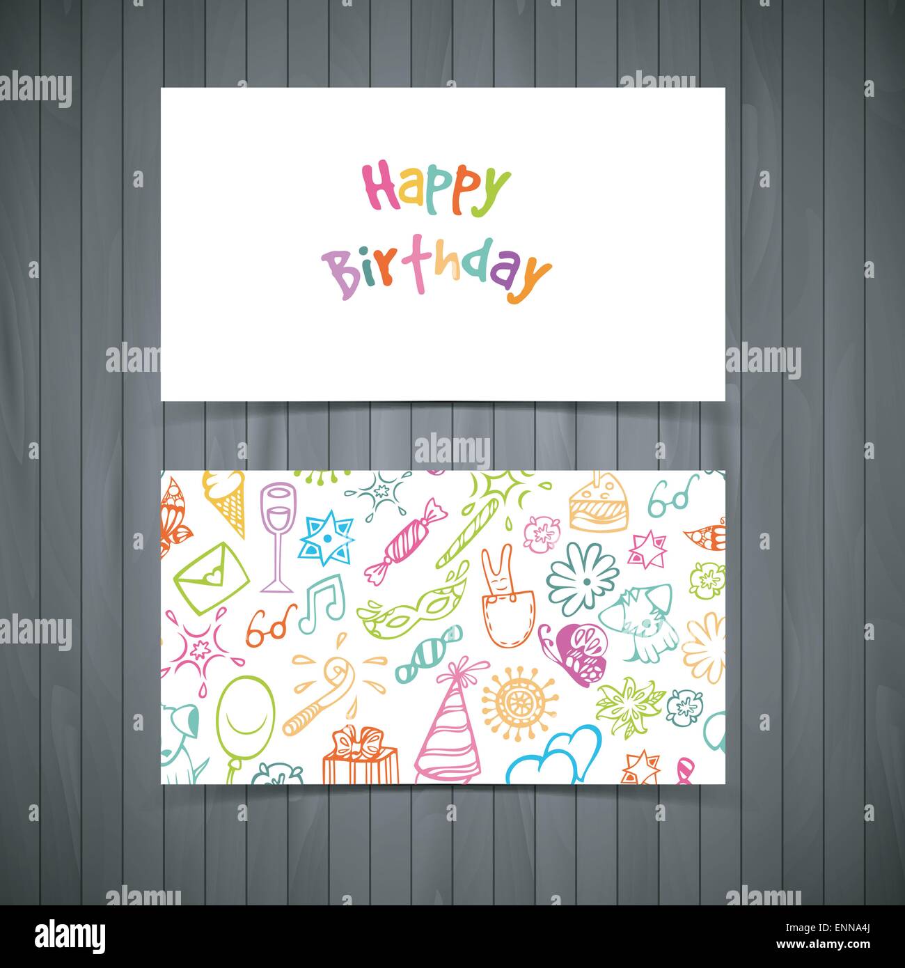 Happy birthday cards isolated Stock Vector Images - Alamy
