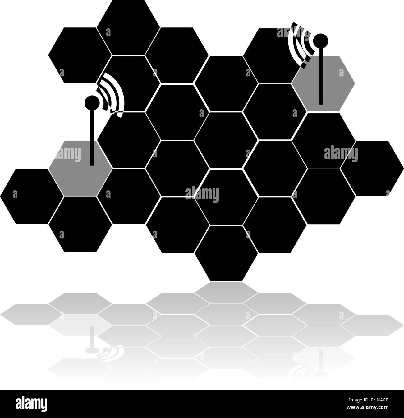 Black and white cell tower Stock Vector Images - Alamy