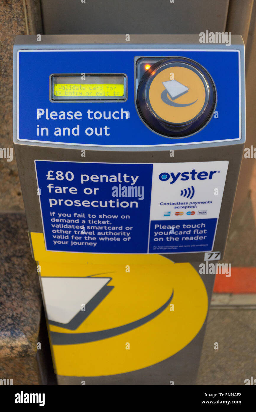 Oyster touch in out machine Stock Photo - Alamy