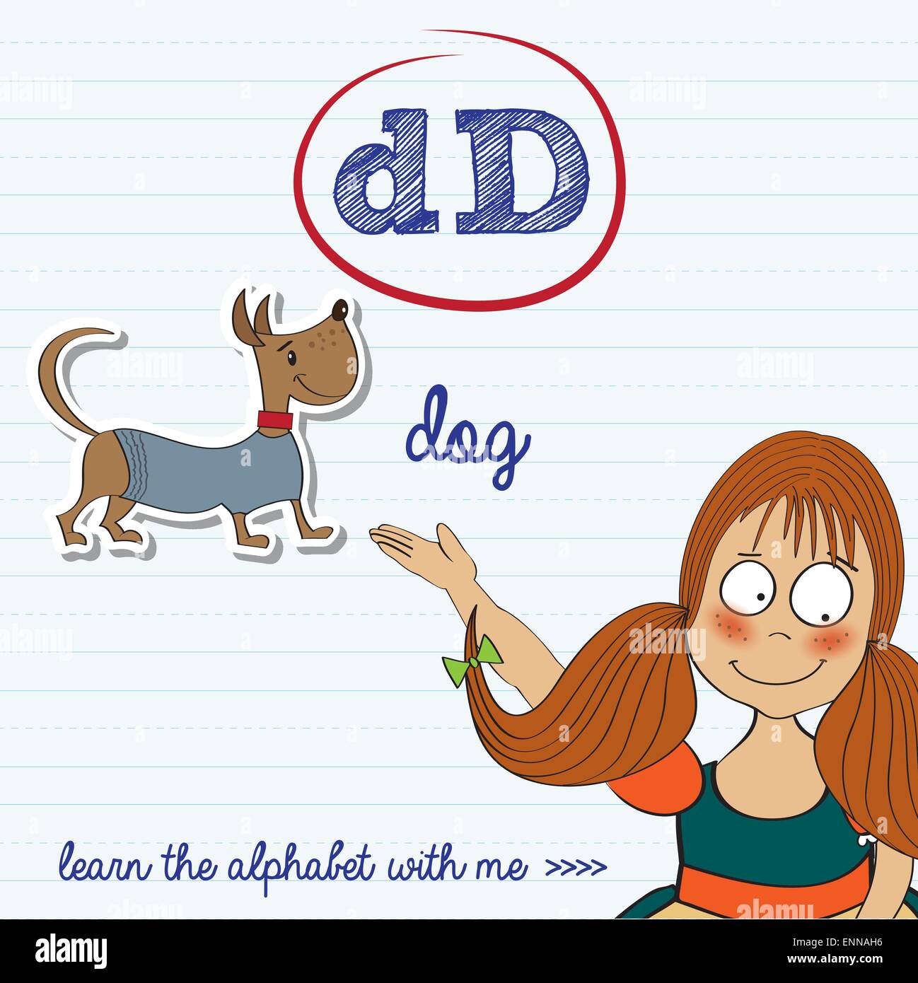 Poster of an alphabet d Stock Vector Images - Alamy
