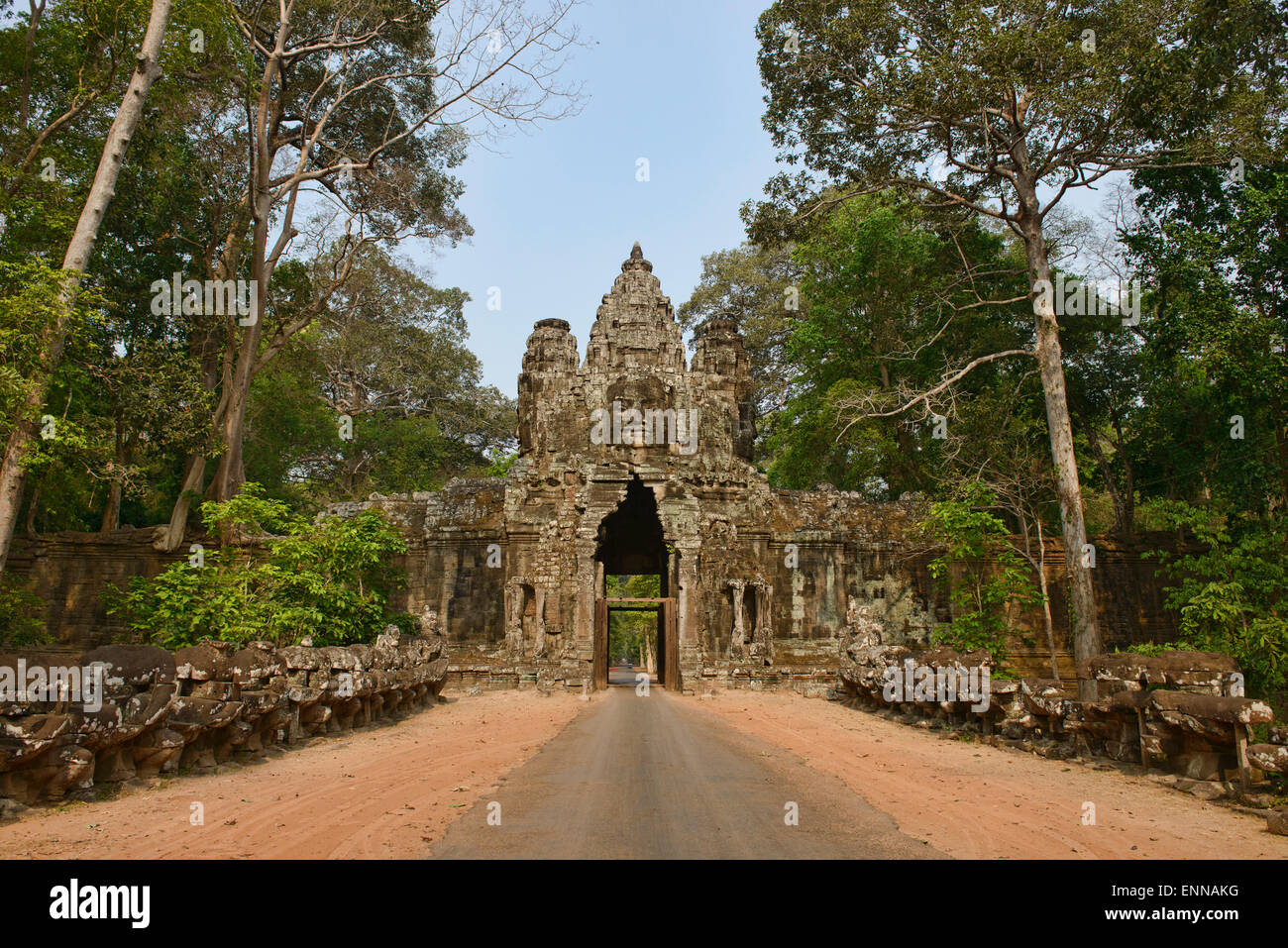 The East Gate of Angkor Thom at Angkor Wat in Siem Reap, Cambodia Stock ...