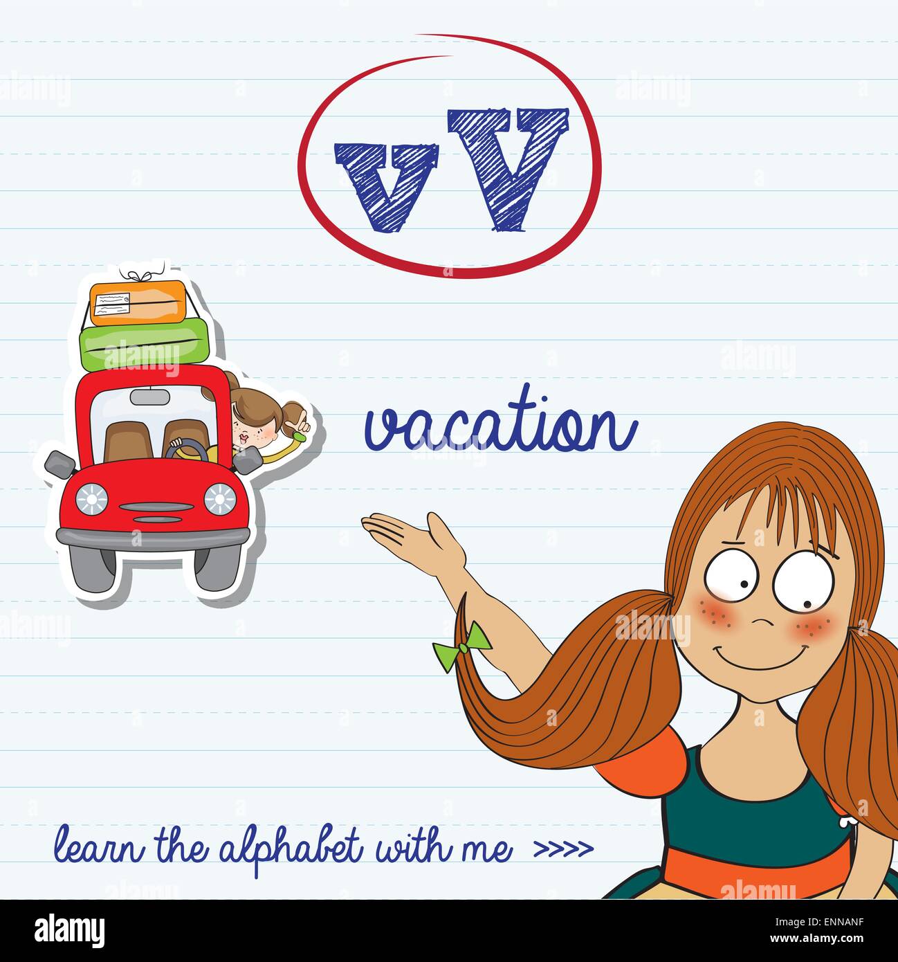 Cartoon letter v hi-res stock photography and images - Alamy