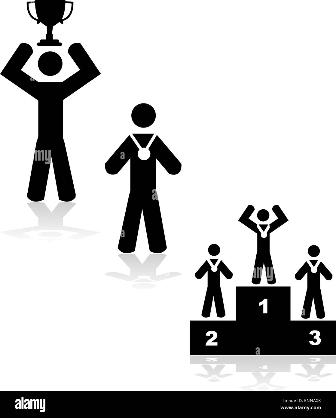 Showing trophy Black and White Stock Photos & Images - Alamy