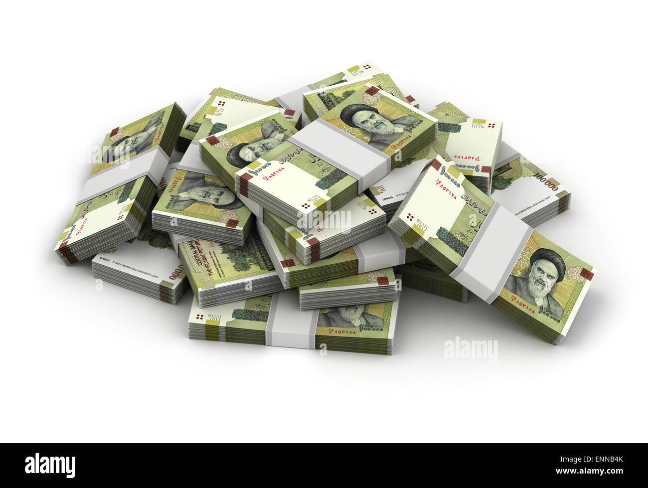 Stack of Iranian Rial Stock Photo - Alamy