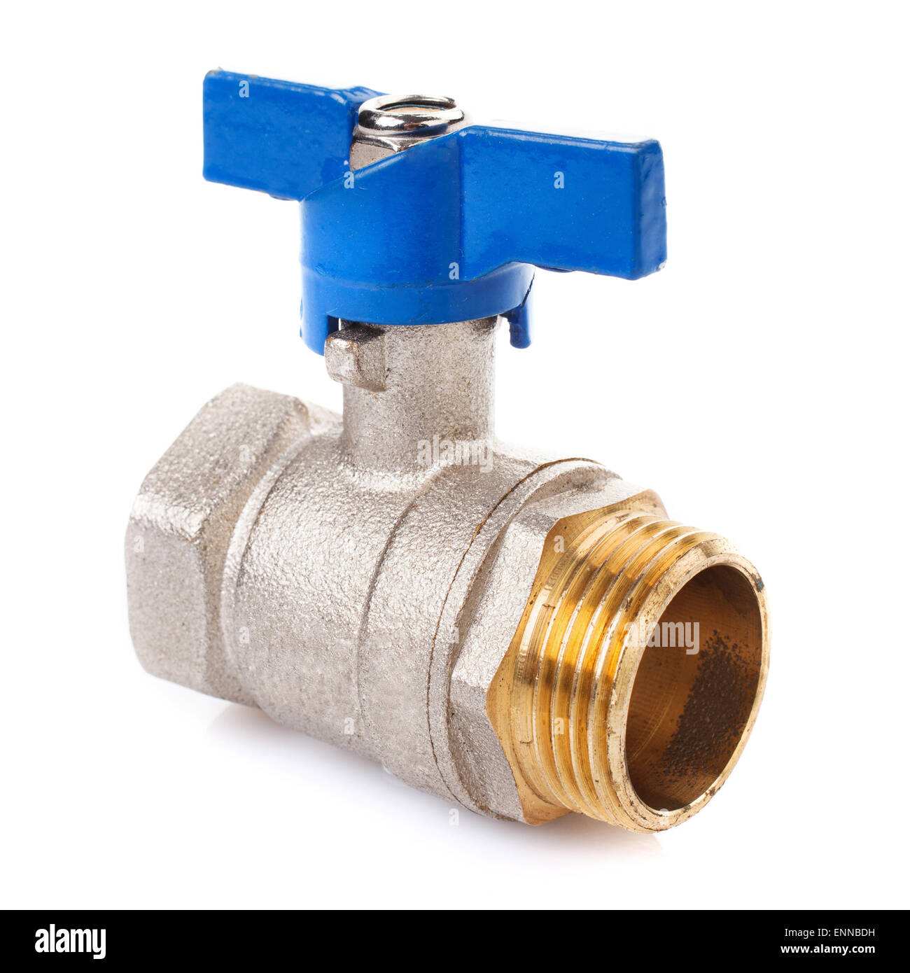 Dripping tap on white background Stock Photo - Alamy