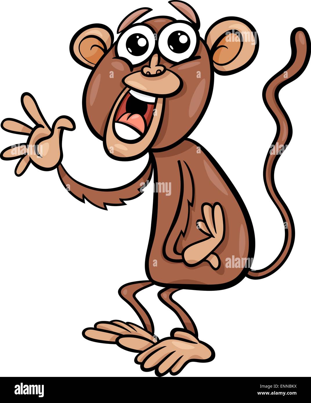 funny monkey cartoon illustration Stock Vector Image & Art - Alamy