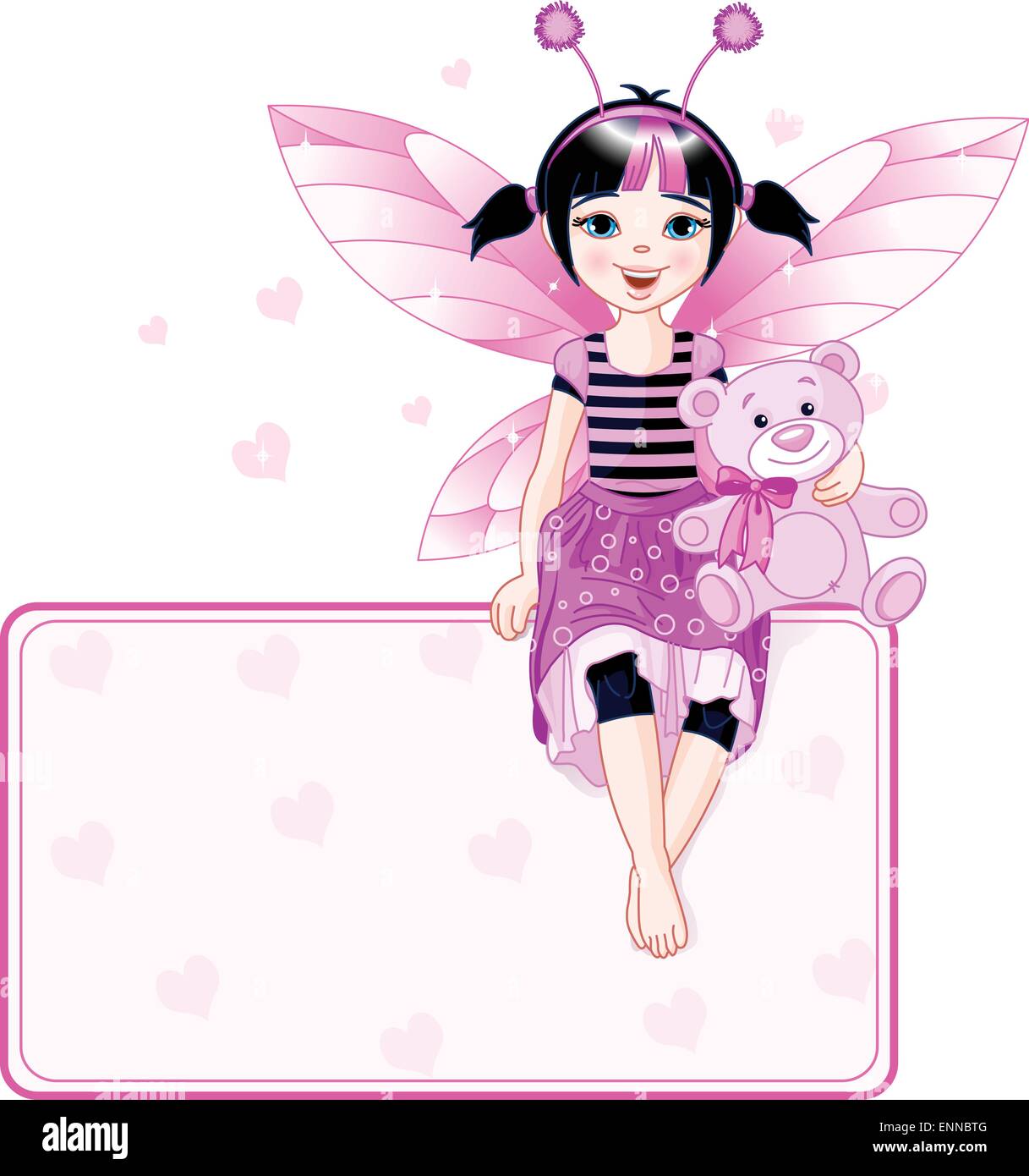Little cute fairy place card Stock Vector Image & Art - Alamy