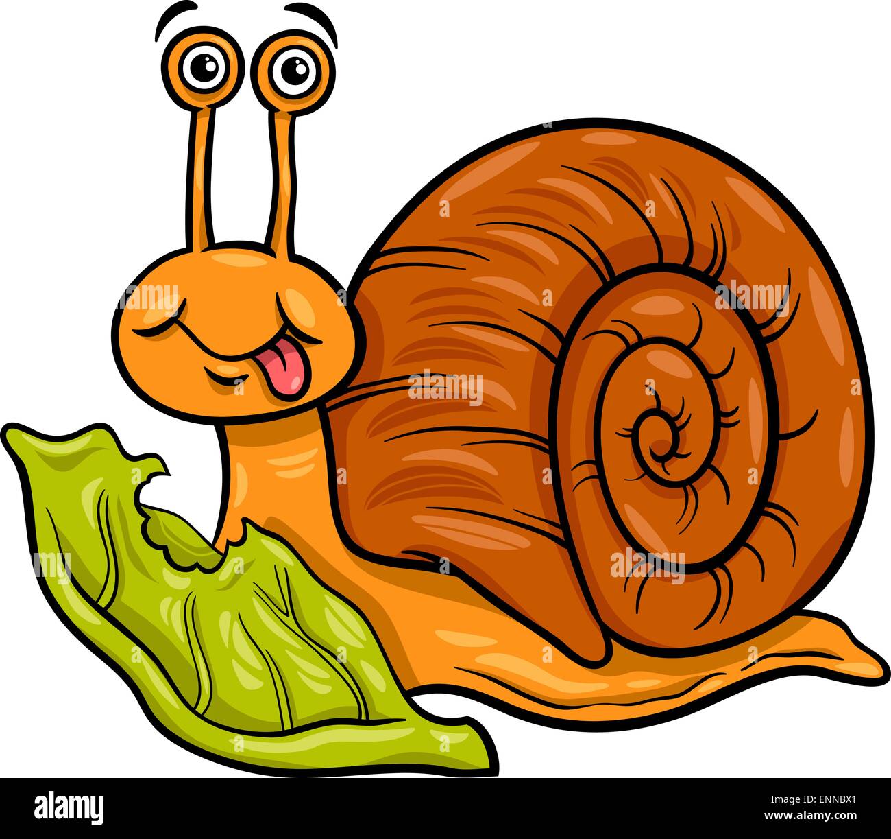 snail and lettuce cartoon illustration Stock Vector Image & Art - Alamy