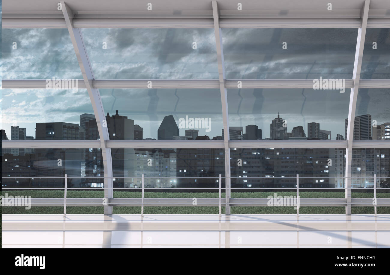 Cityscape outside window Stock Photo - Alamy