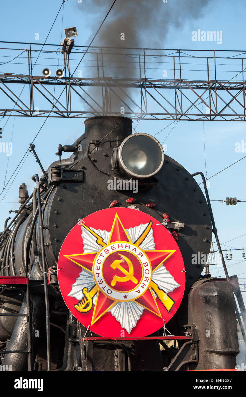 Details of vintage steam locomotive Stock Photo - Alamy