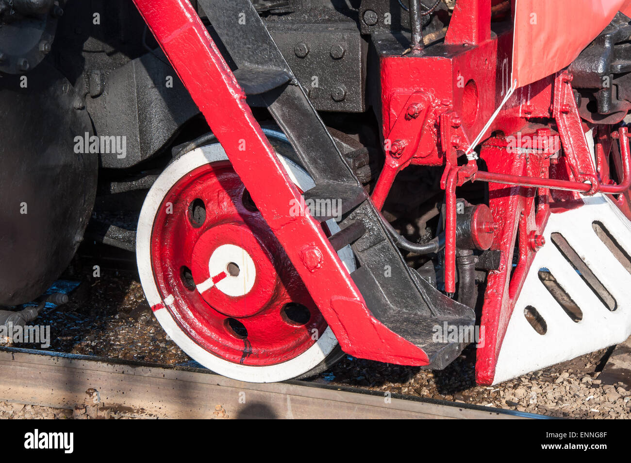 Details of vintage steam locomotive Stock Photo - Alamy