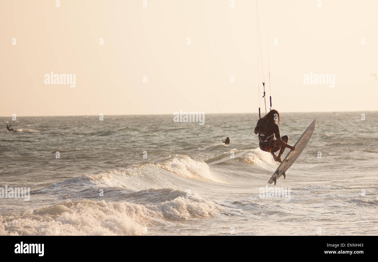 Kite surfing on the beach of Mui Ne Stock Photo - Alamy