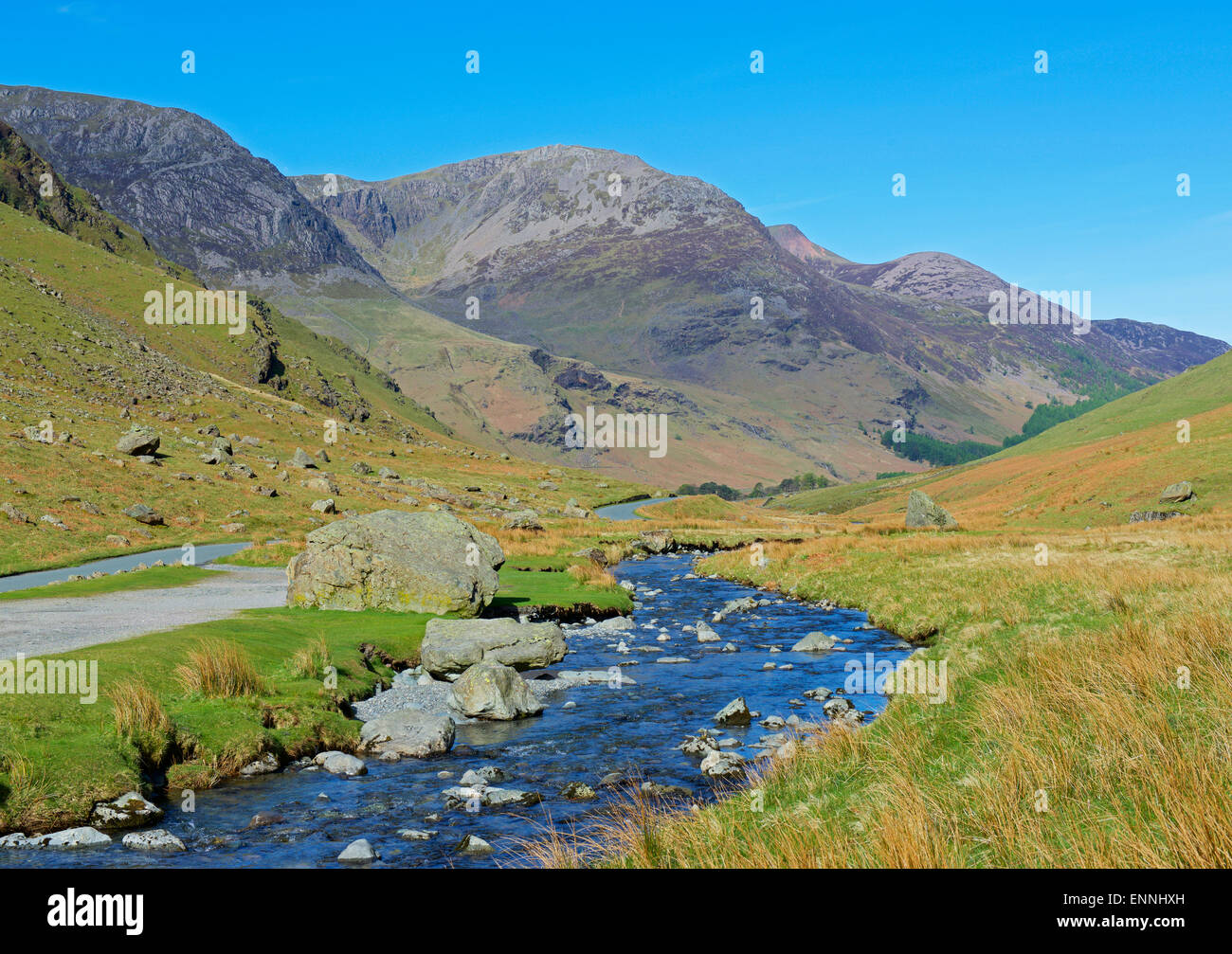 Honister Pass (B5289), Lake District National Park, Cumbria, England UK ...