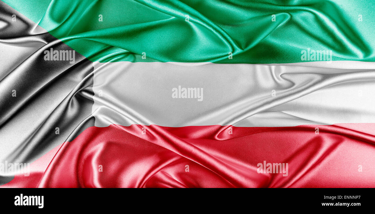 Kuwait waving flag hi-res stock photography and images - Alamy