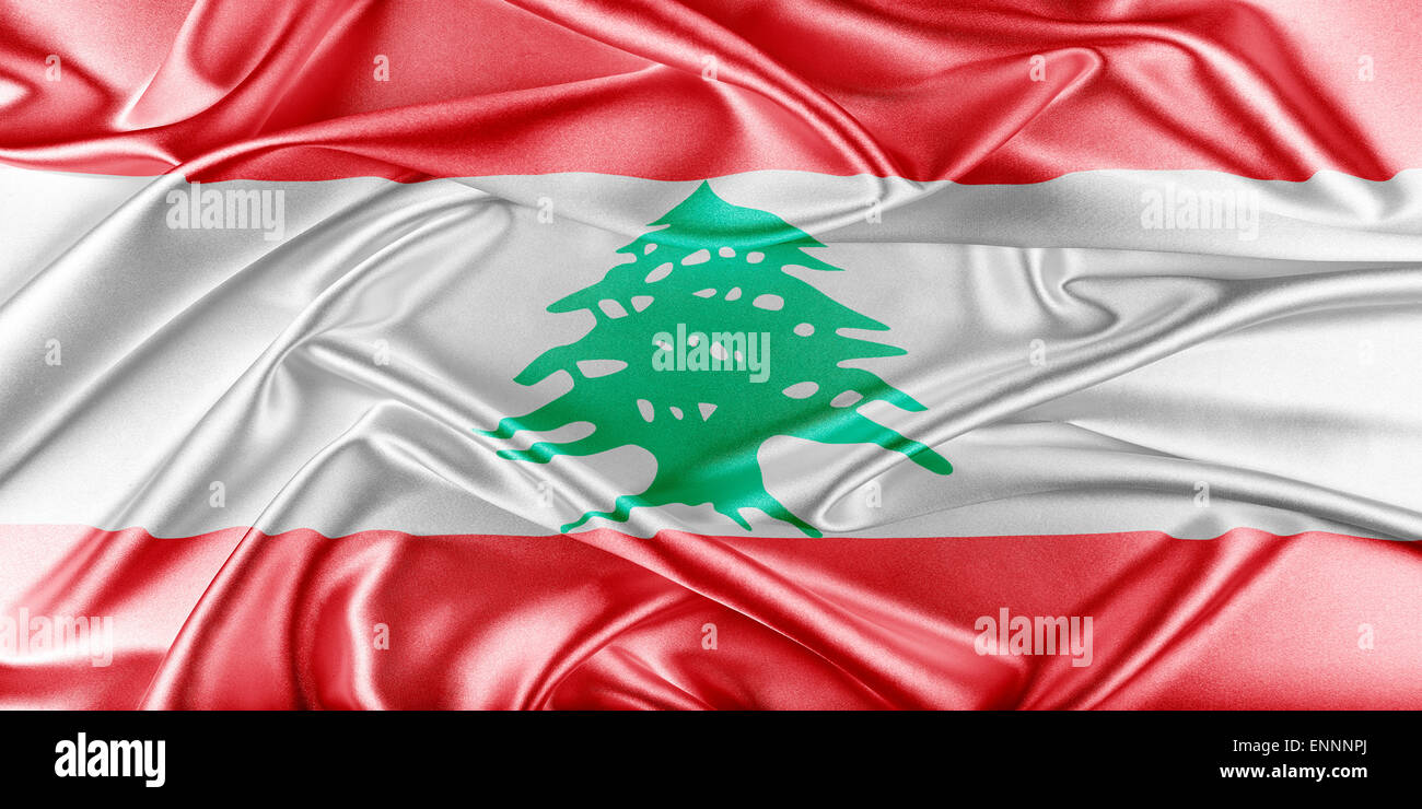 Lebanon silk flag hi-res stock photography and images - Alamy