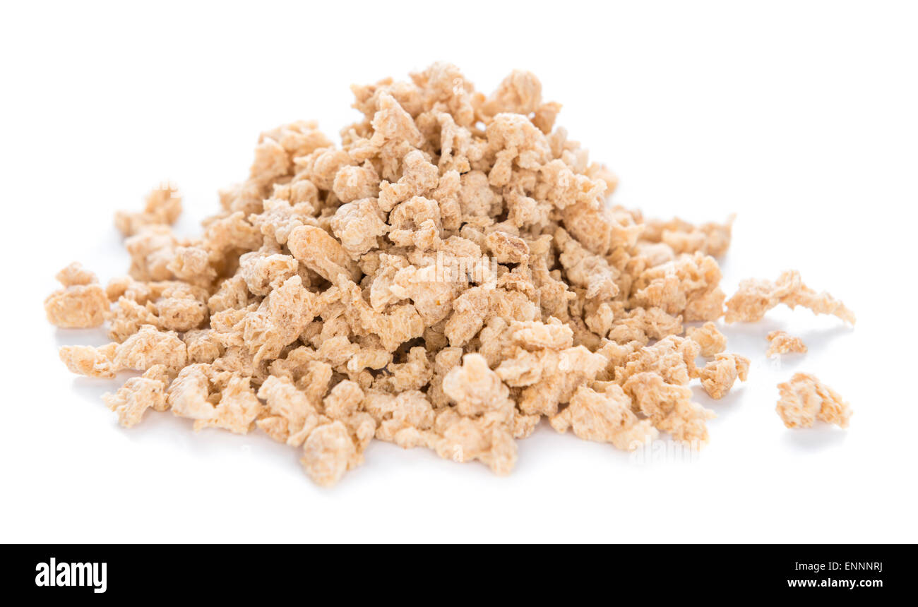 Portion of dried Soy Meat isolated on white Stock Photo - Alamy
