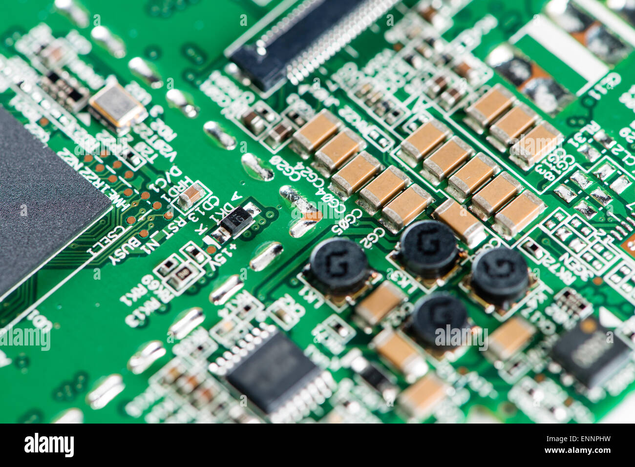 PCB macro shot with a lot of electrical components Stock Photo - Alamy