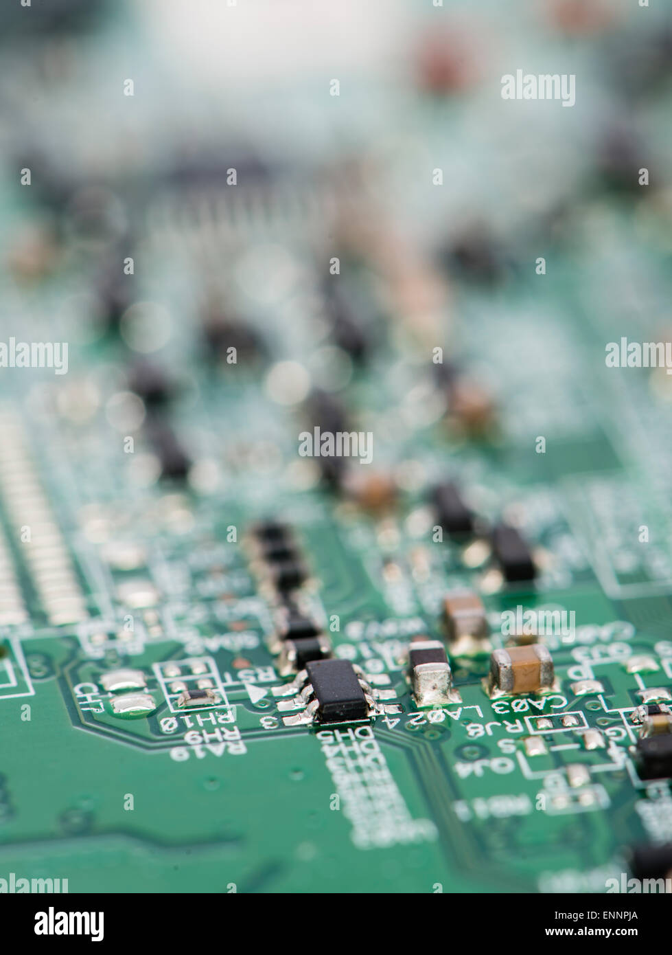 PCB (Printed Circuit Board) with different components Stock Photo - Alamy