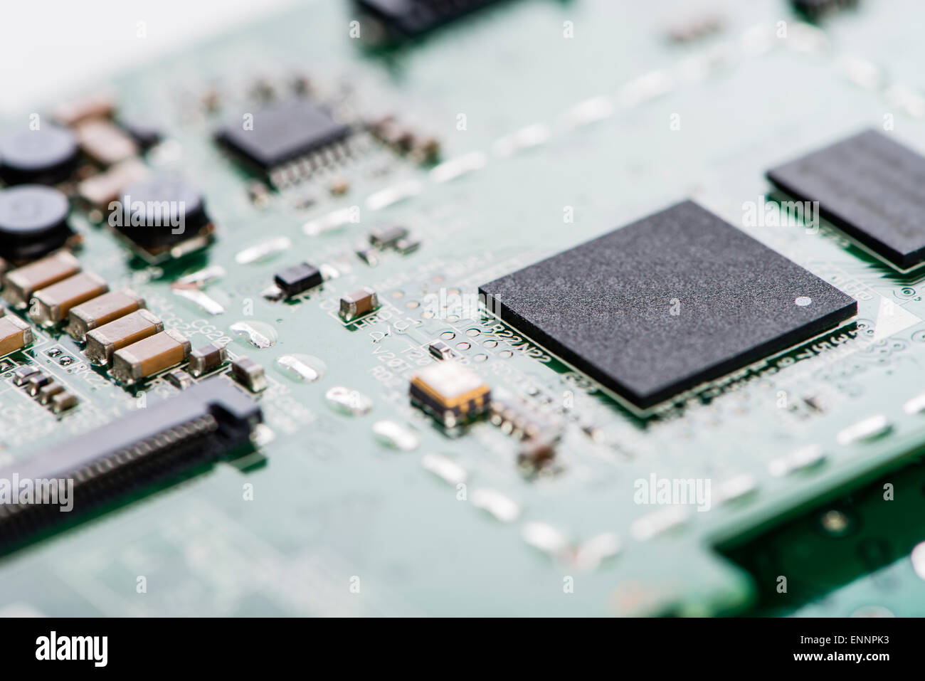 PCB (Printed Circuit Board) with different components Stock Photo - Alamy