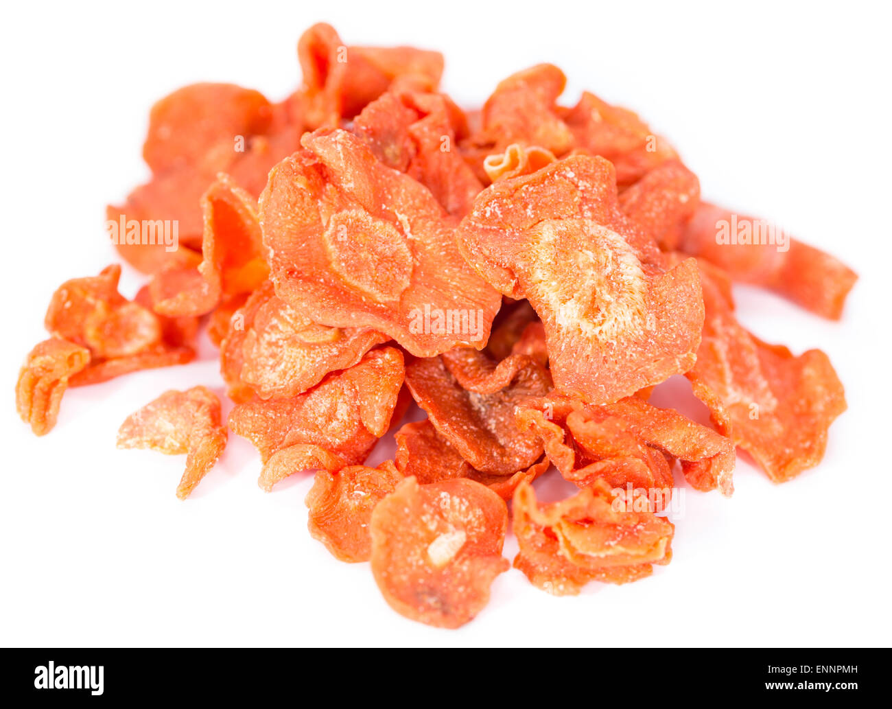 Dried Carrots (close-up shot) isolated on pure white background Stock ...