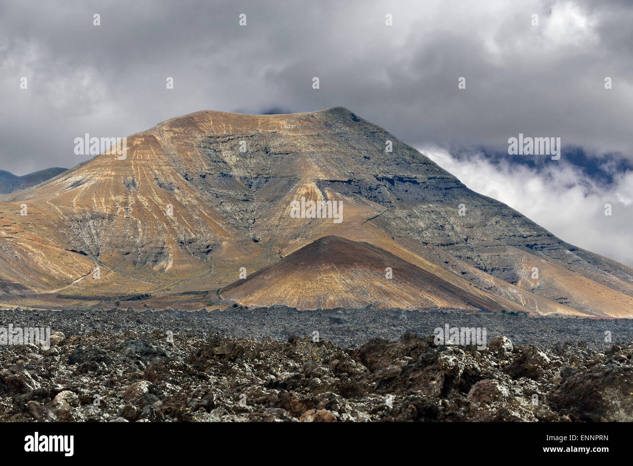 Canary islands, Lanzarote island, extinct volcano Stock Photo - Alamy