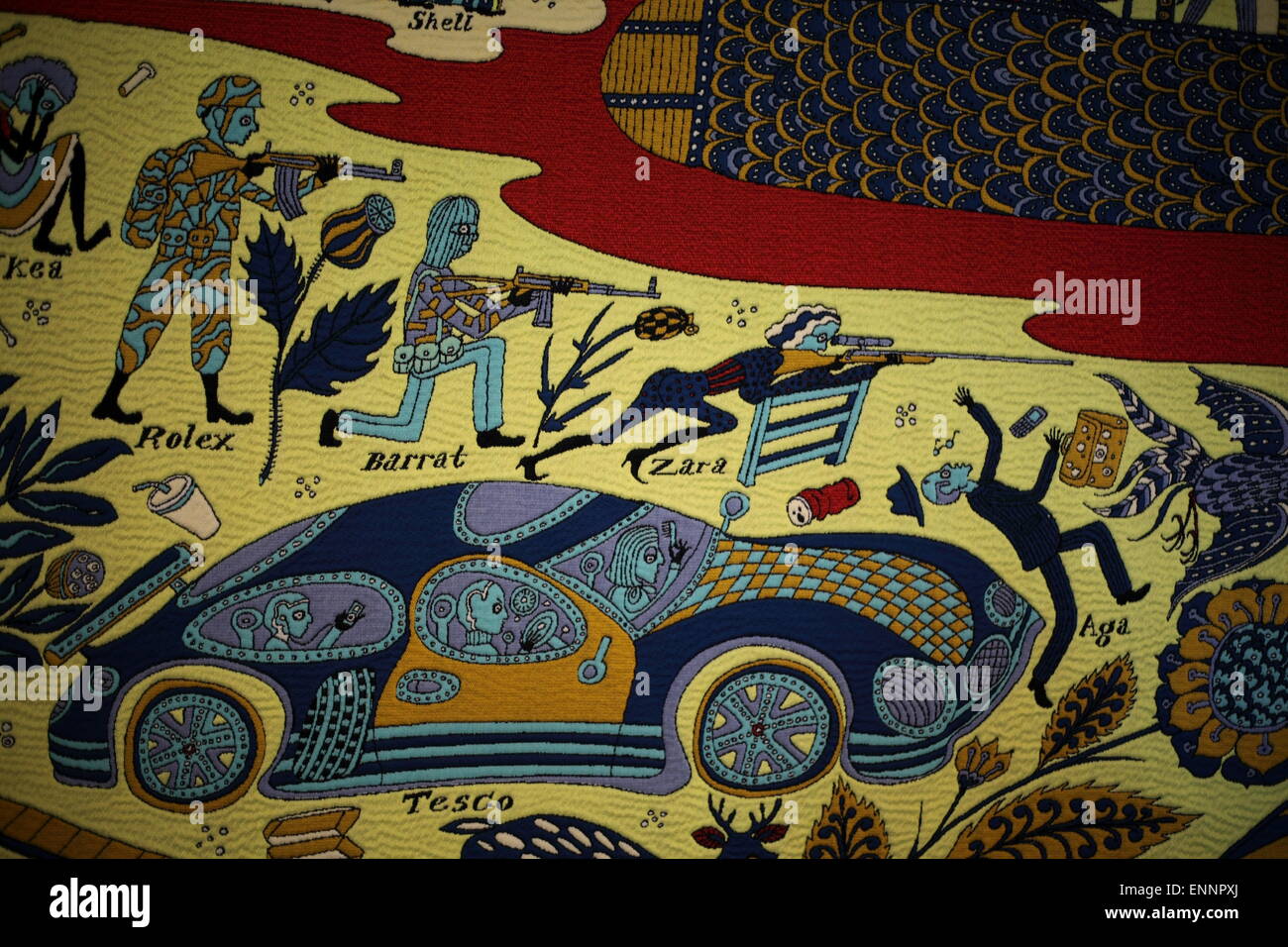 Detail of Grayson Perry Walthamstow Tapestry 2012 Stock Photo - Alamy