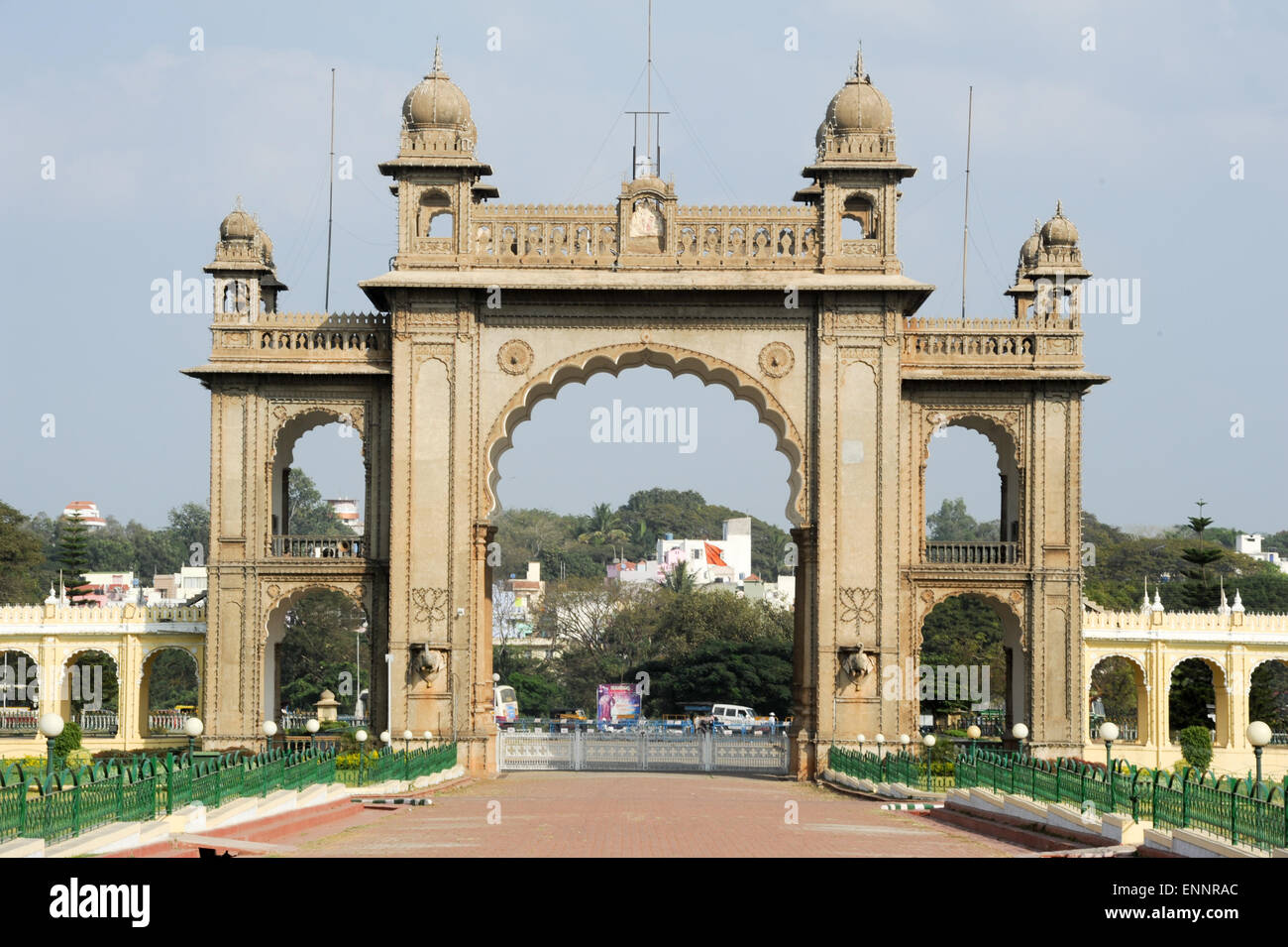 Gate of the Mysore Palace, India Stock Photo - Alamy
