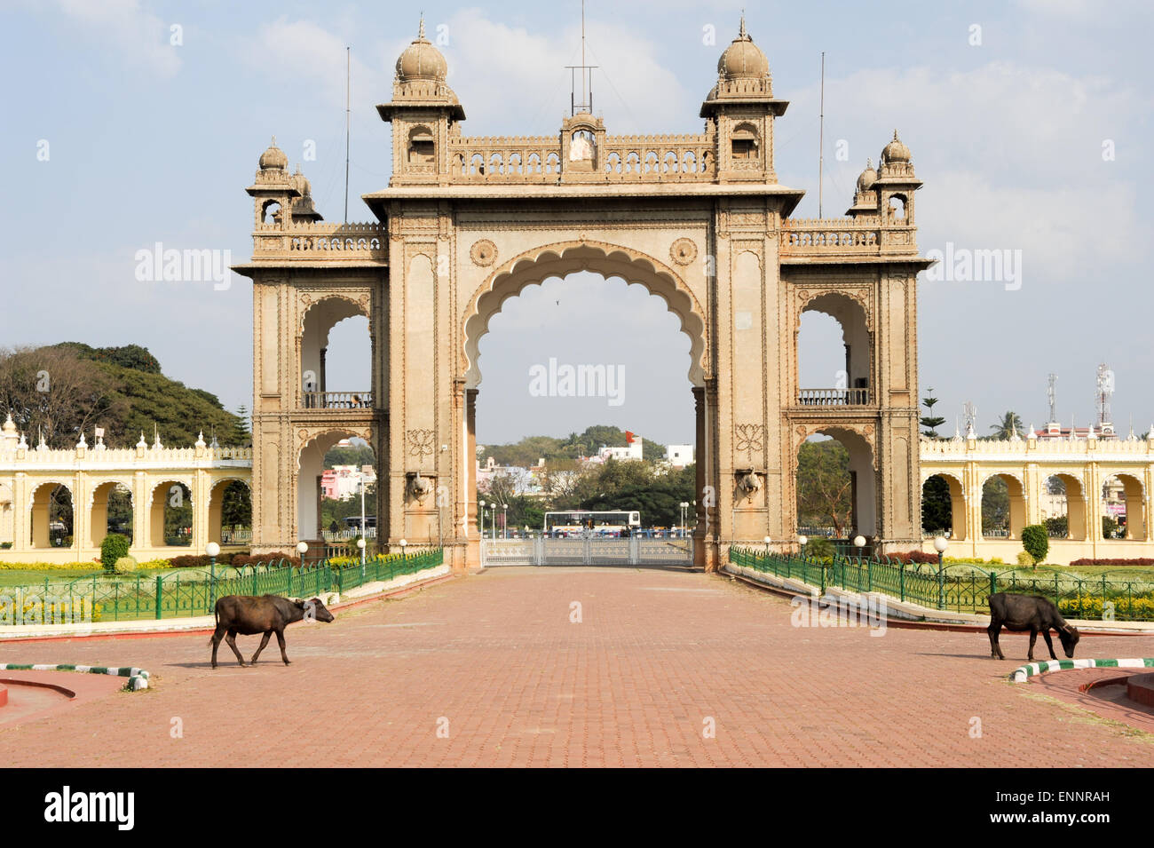 Gate of the Mysore Palace, India Stock Photo - Alamy
