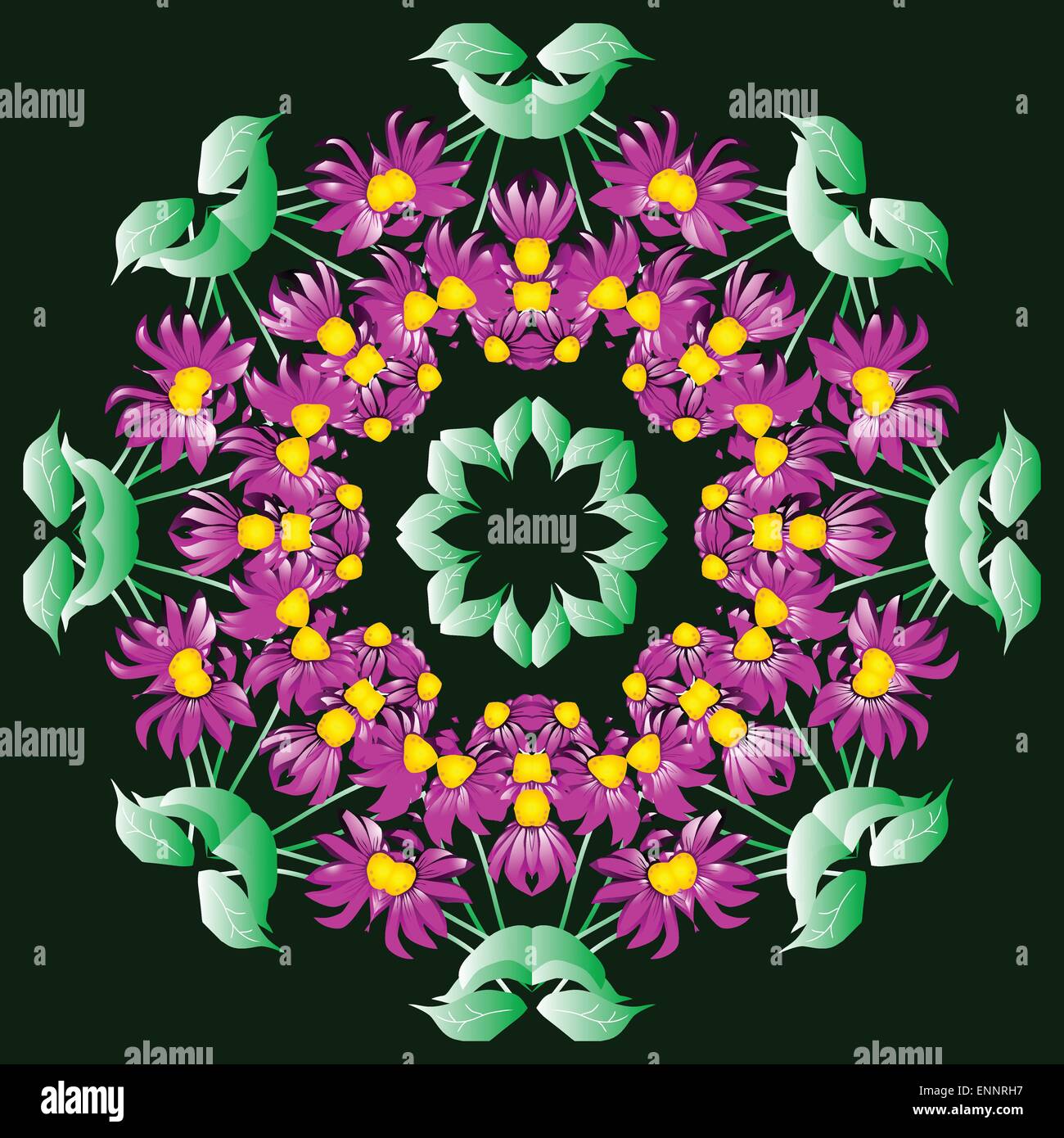Circular floral motifs hi-res stock photography and images - Alamy