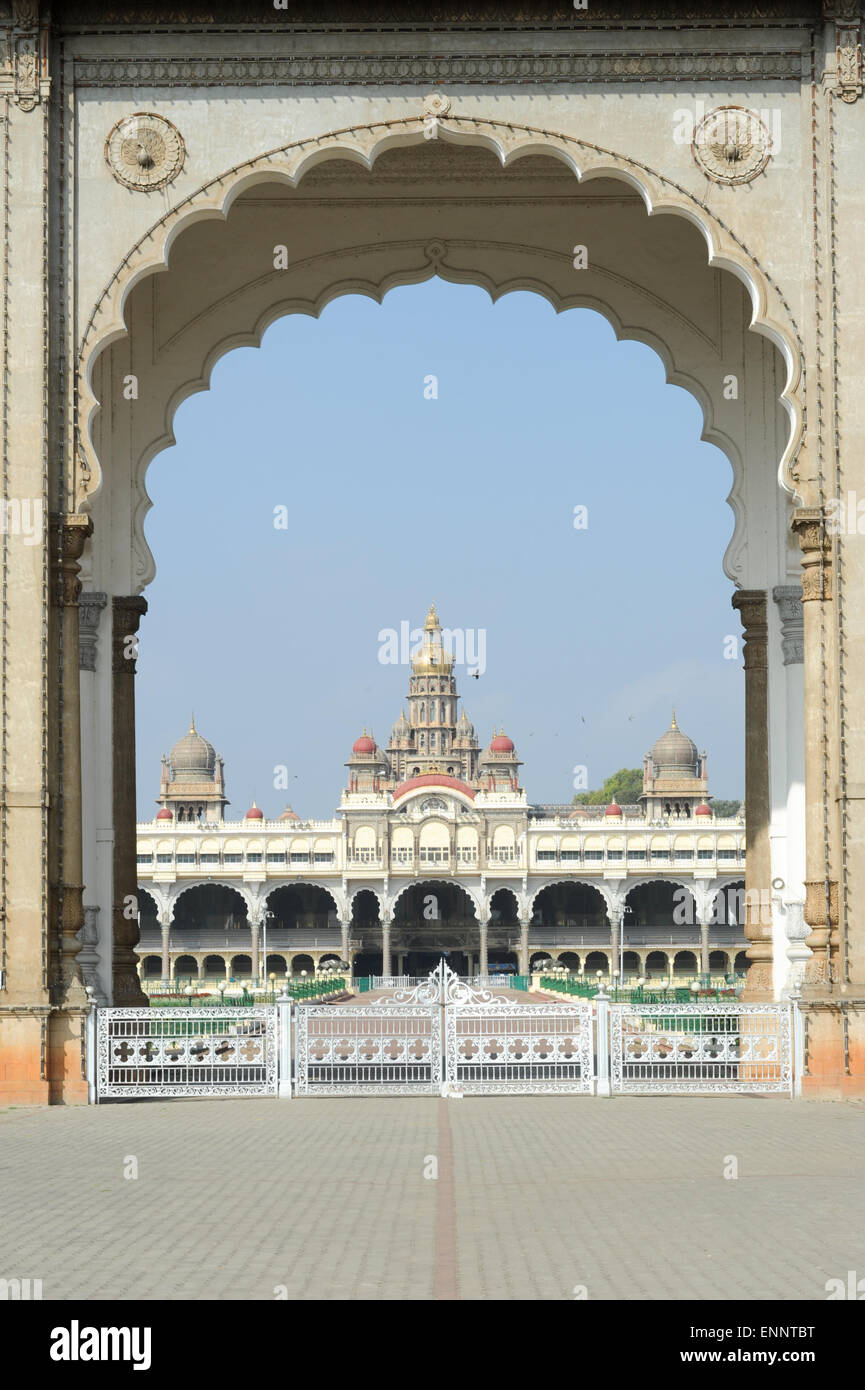 Gate of the Mysore Palace, India Stock Photo - Alamy