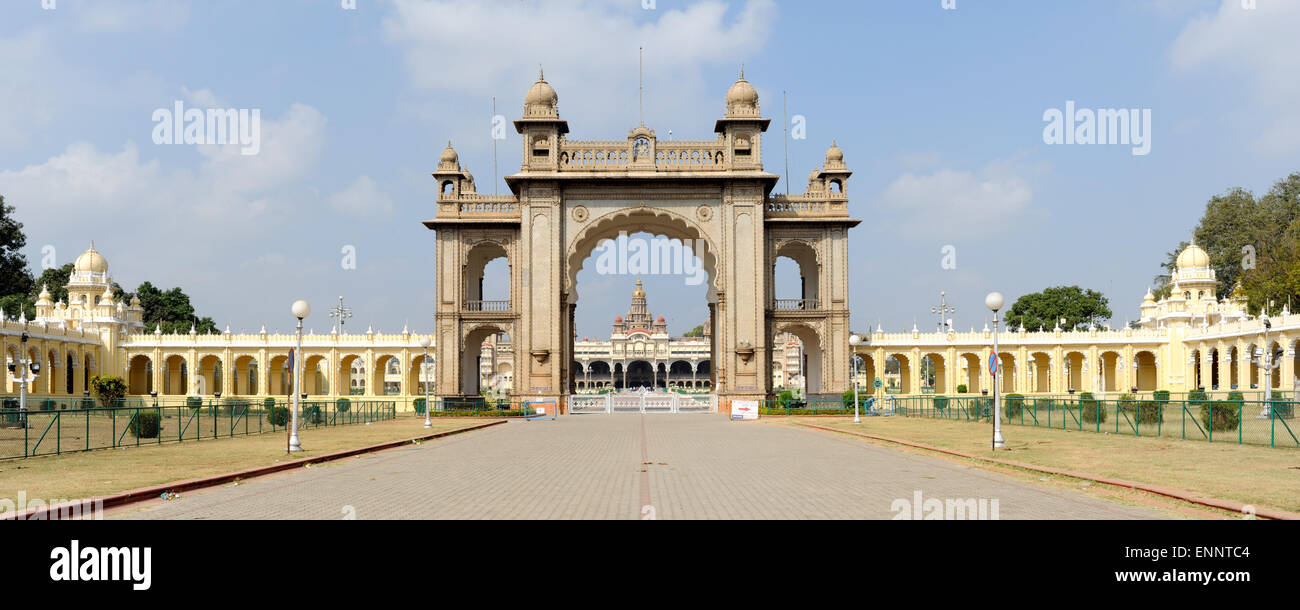Gate of the Mysore Palace, India Stock Photo - Alamy