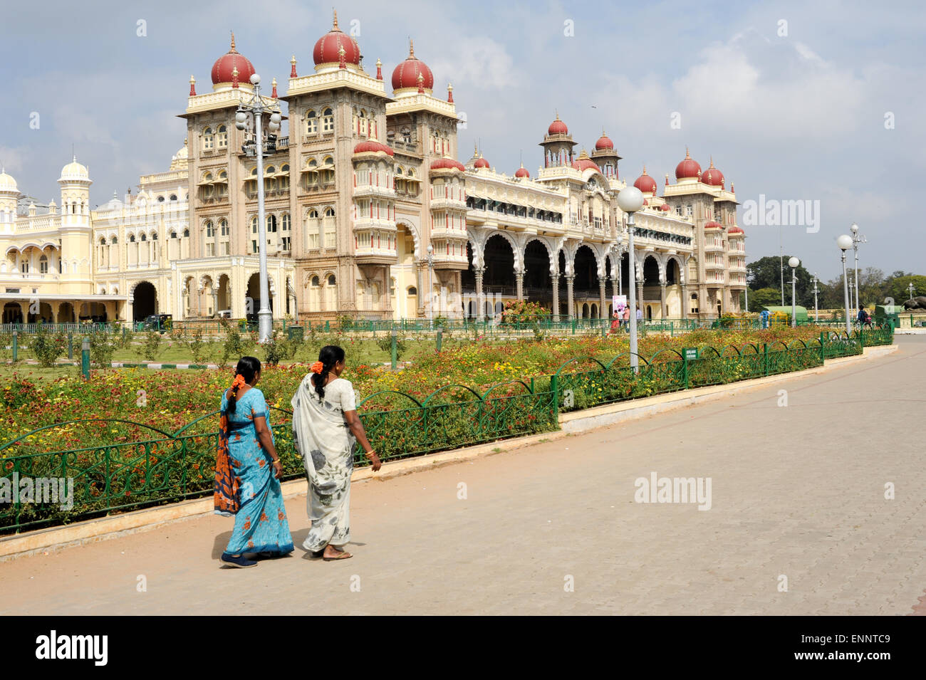 Mysore, India - 24 January 2015: people walking and visiting the Mysore ...