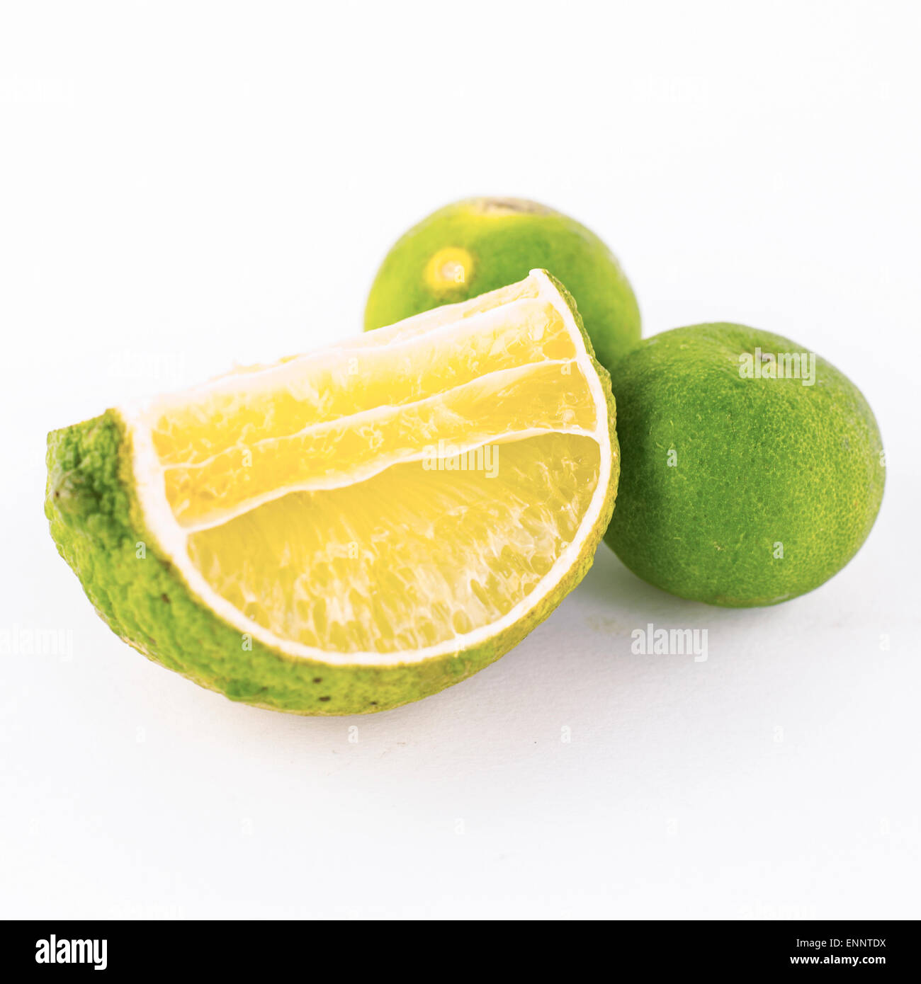 green two lime isolated on white background Stock Photo - Alamy