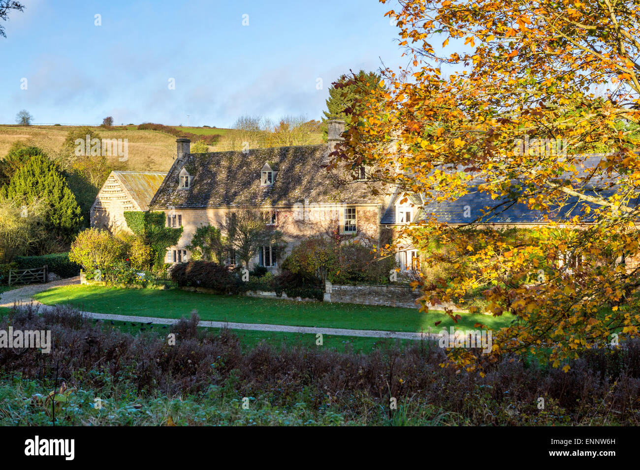 Upper Slaughter, Gloucestershire, England, United Kingdom, Europe Stock ...
