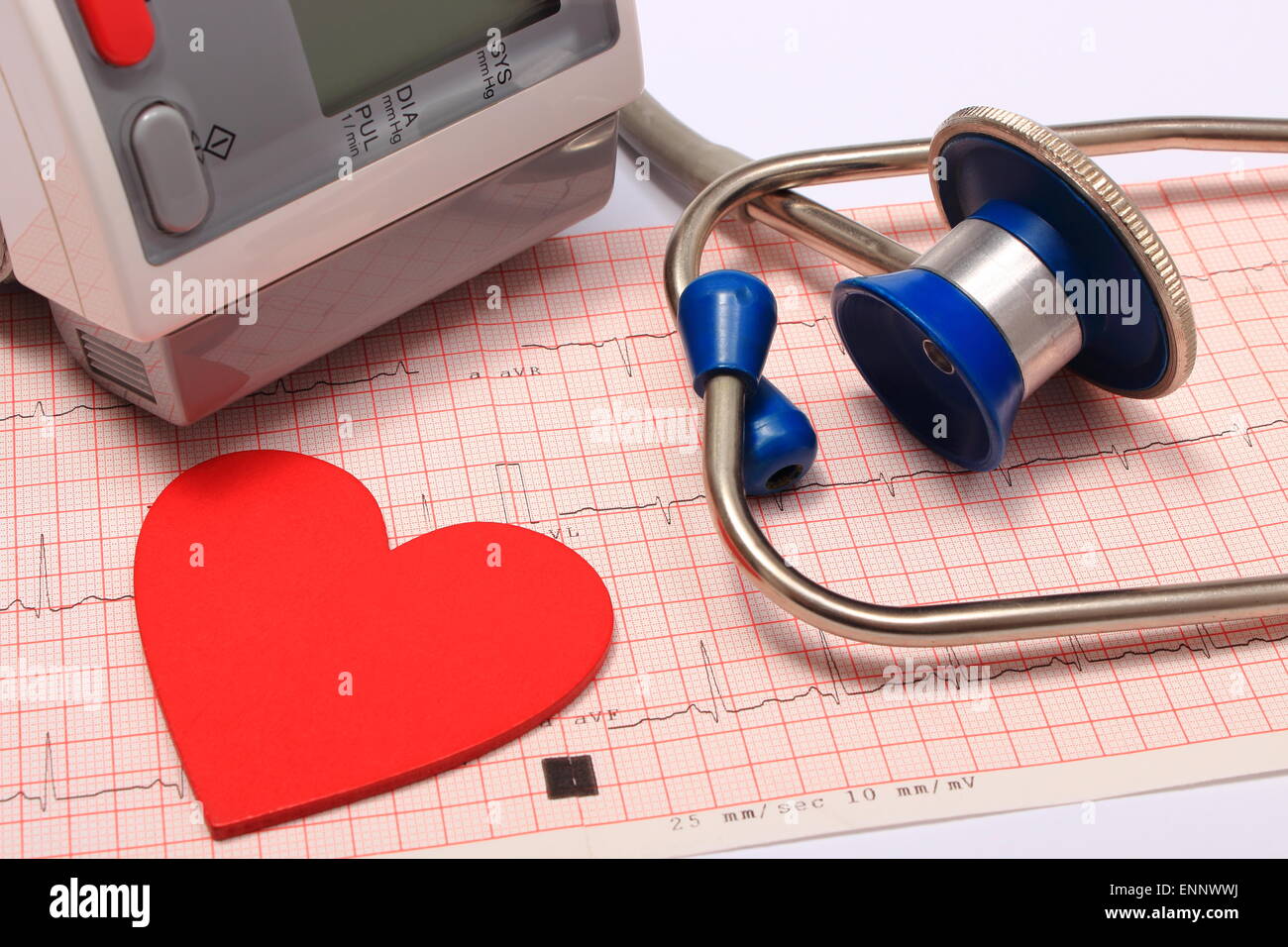 Medical stethoscope, instrument for measuring blood pressure and red ...