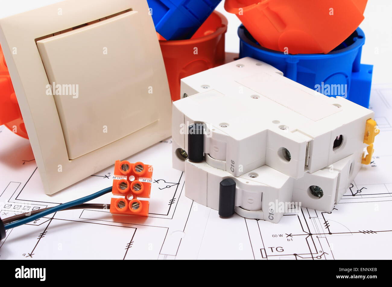 Components for use in electrical installations and electrical diagrams ...